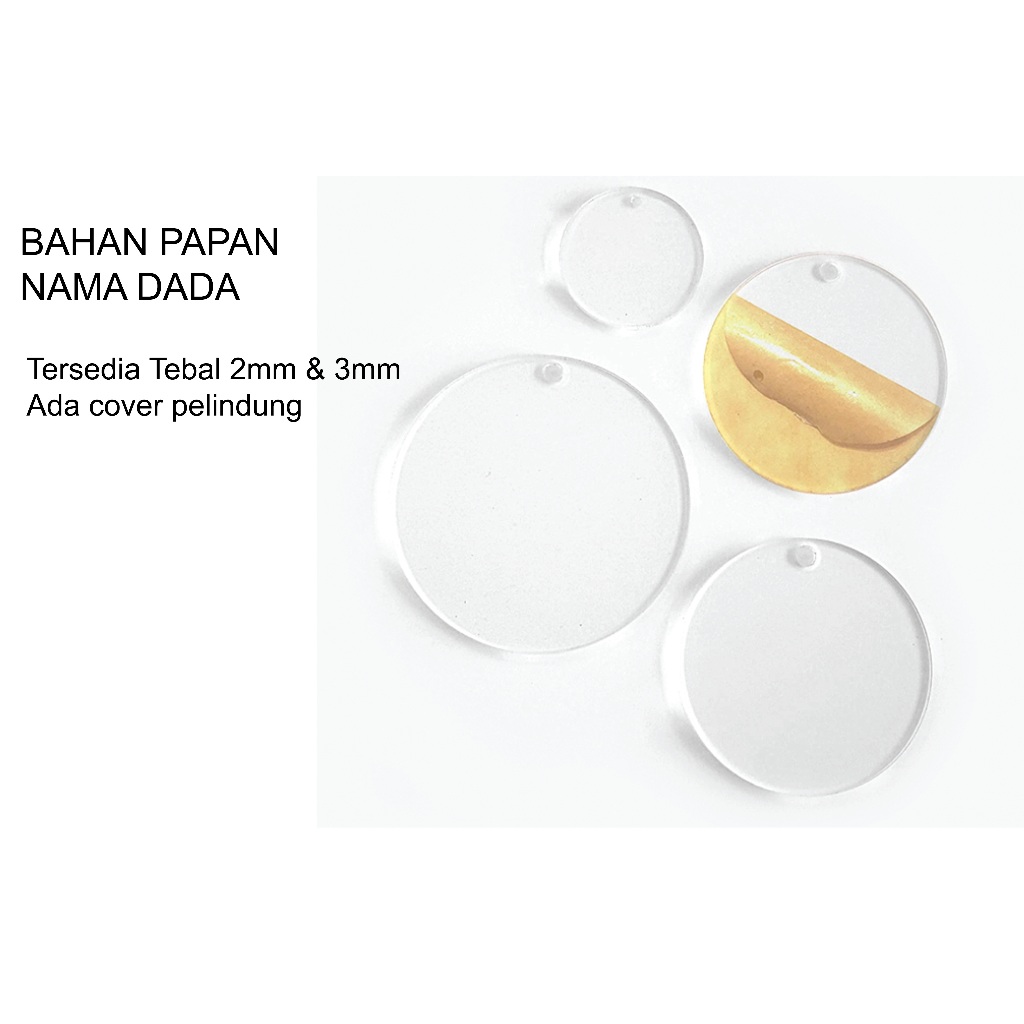 Jual AKRILIK BULAT / AKRILIK POTONGAN BULAT / LINGKARAN AKRILIK / LASER CUTTING WARNA BENING ...