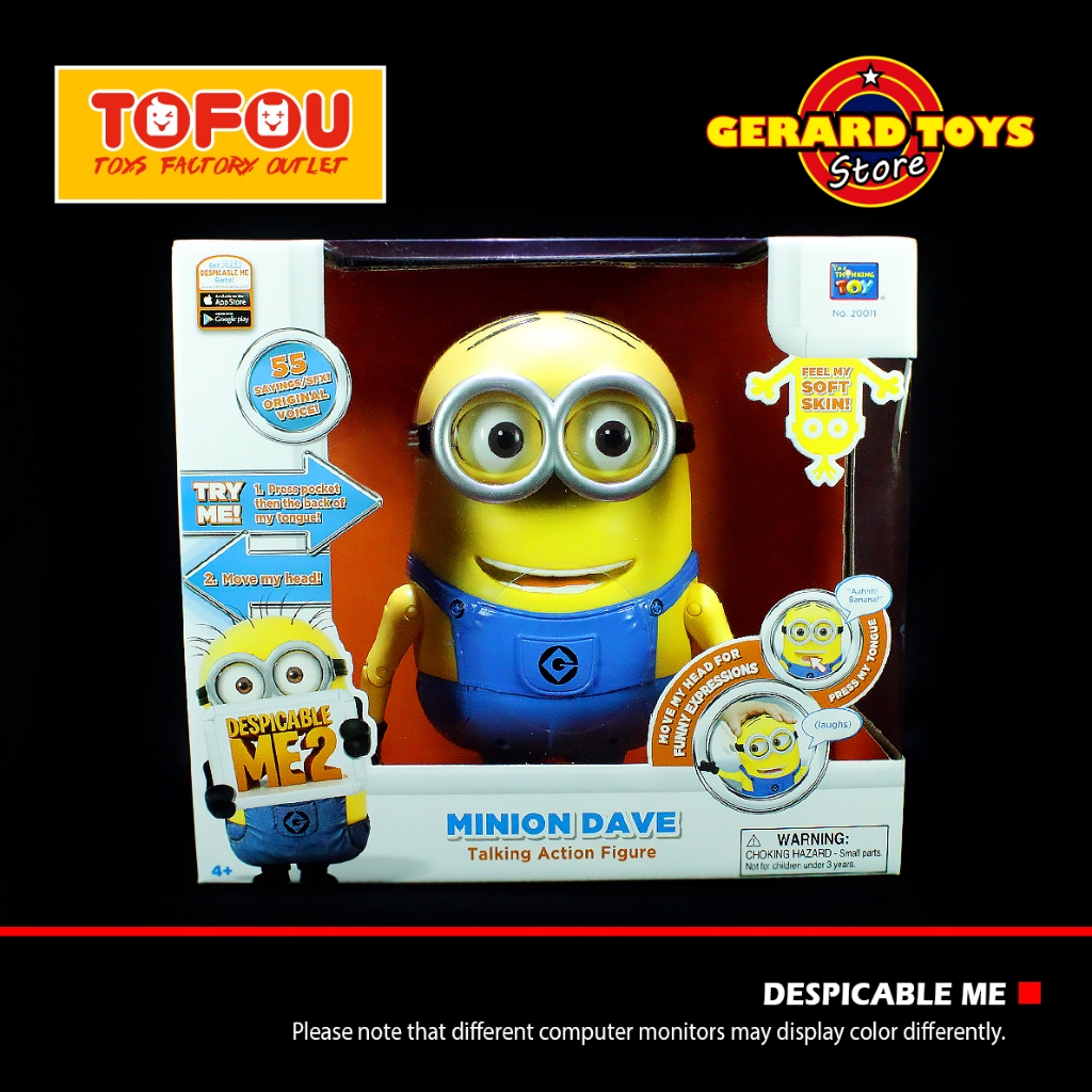 Jual Action Figure Despicable Me Minion Dave Think Way KEREN | Shopee ...