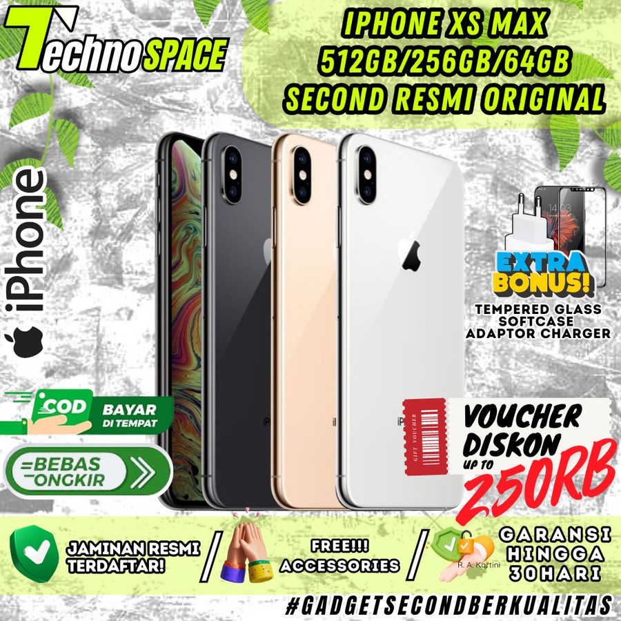 Jual Apple iPhone XS MAX 512GB 256GB 64GB Second Original Resmi ...