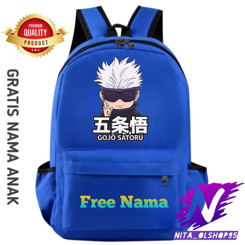 Jual free nama tas anak full warna gojo satoru | Shopee Indonesia
