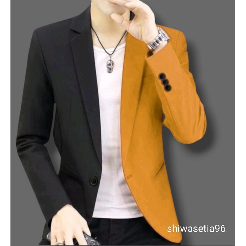Jual Jas Blazer Pria Dua Warna Stylish Korean / Jas Pria Slimfit /Jas ...