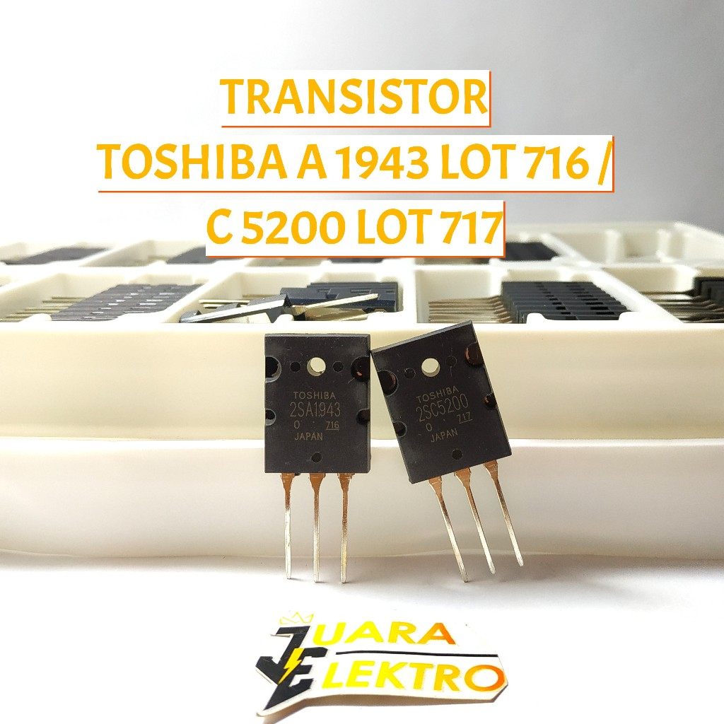 Jual Transistor A1943 - C5200 Toshiba Lot 716 - 717 TR Toshiba Transistor Toshiba 150 Watt ...