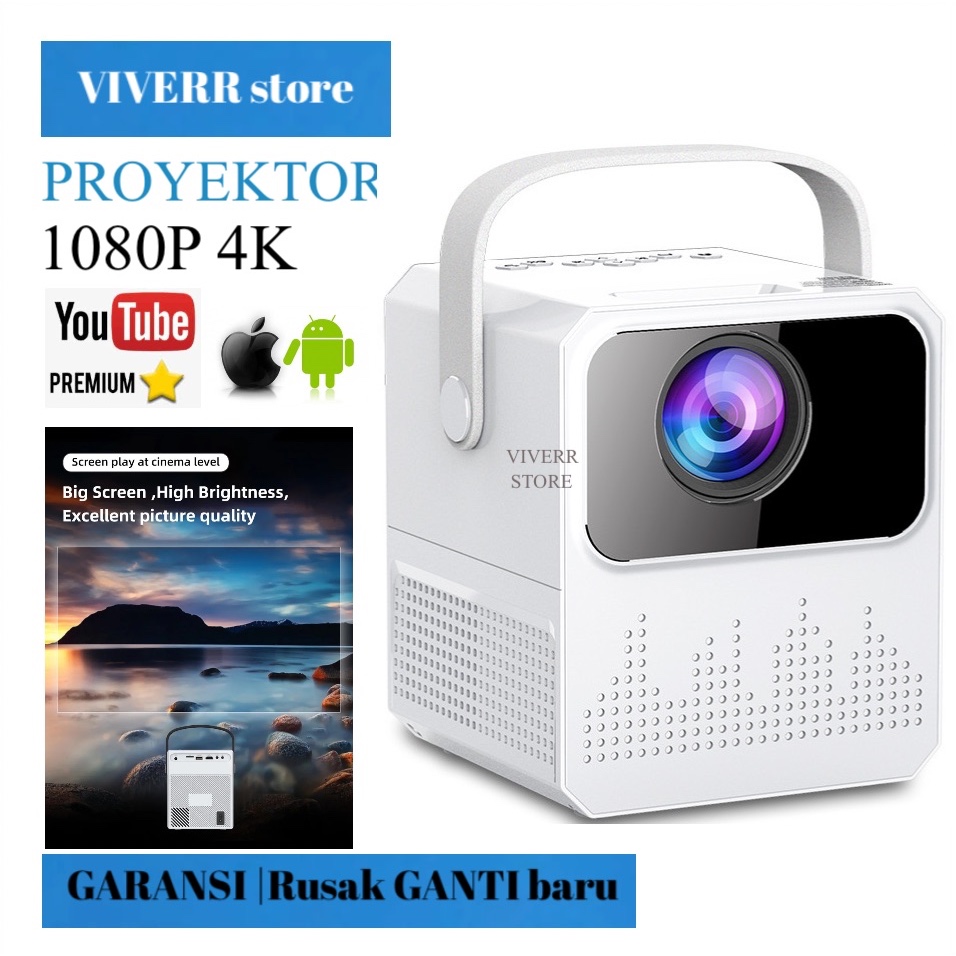 Jual Proyektor T2 PRO Proyektor ANDROID Smart Projector 230 ANSI Lumens. | Shopee Indonesia