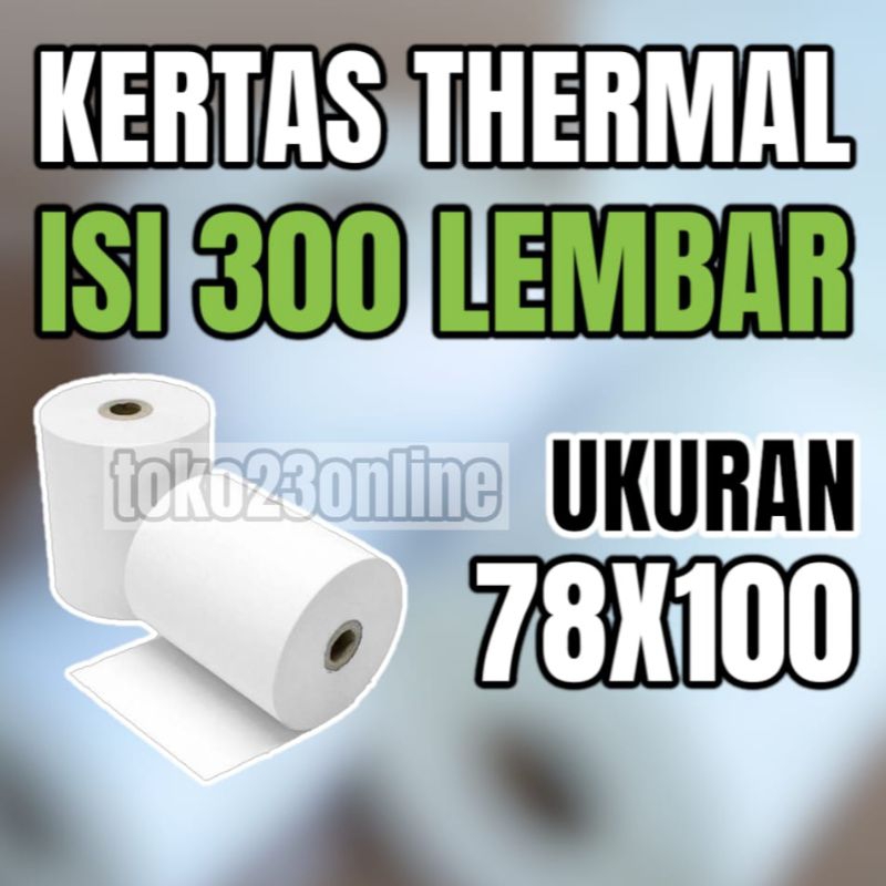Jual LABEL THERMAL 78X100 ISI 300 PCS / KERTAS THERMAL 78 X 100 ISI 300 ...