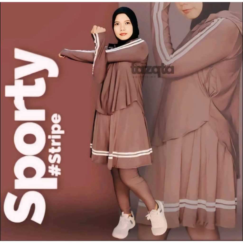 Jual Setelan Baju Olahraga Wanita Muslim Terbaru Leging Rok Skirt ...
