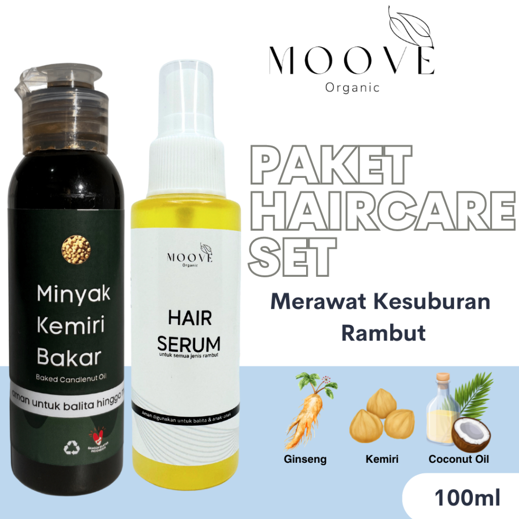 Jual HAIR CARE SET MINYAK KEMIRI BAKAR + VITAMIN RAMBUT HAIR SERUM ...