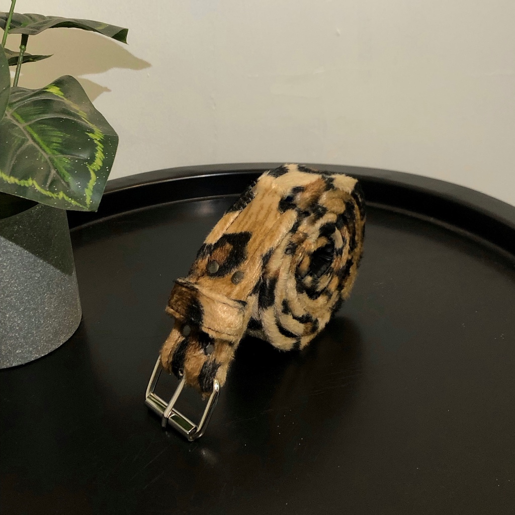 Jual Ikat pinggang leopard gold - gesper motif leopard - sabuk punk ...