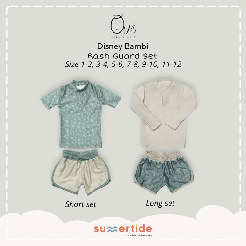 Jual Summertide x Disney Bambi Rash Guard Set / set baju renang anak ...