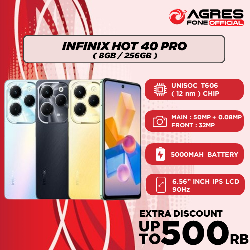 Jual Infinix Hot 40 Pro 8GB/256GB 32MP Selfie Camera Garansi Resmi ...