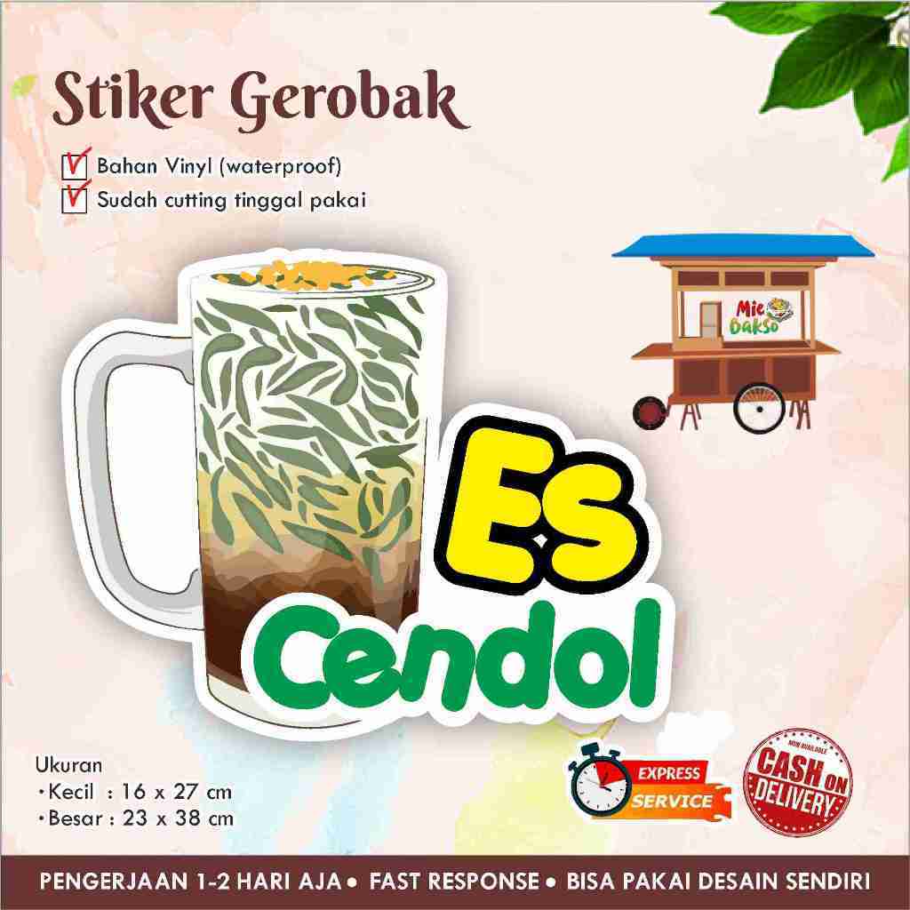 Jual STIKER KACA GEROBAK VINYL ES CENDOL | Shopee Indonesia