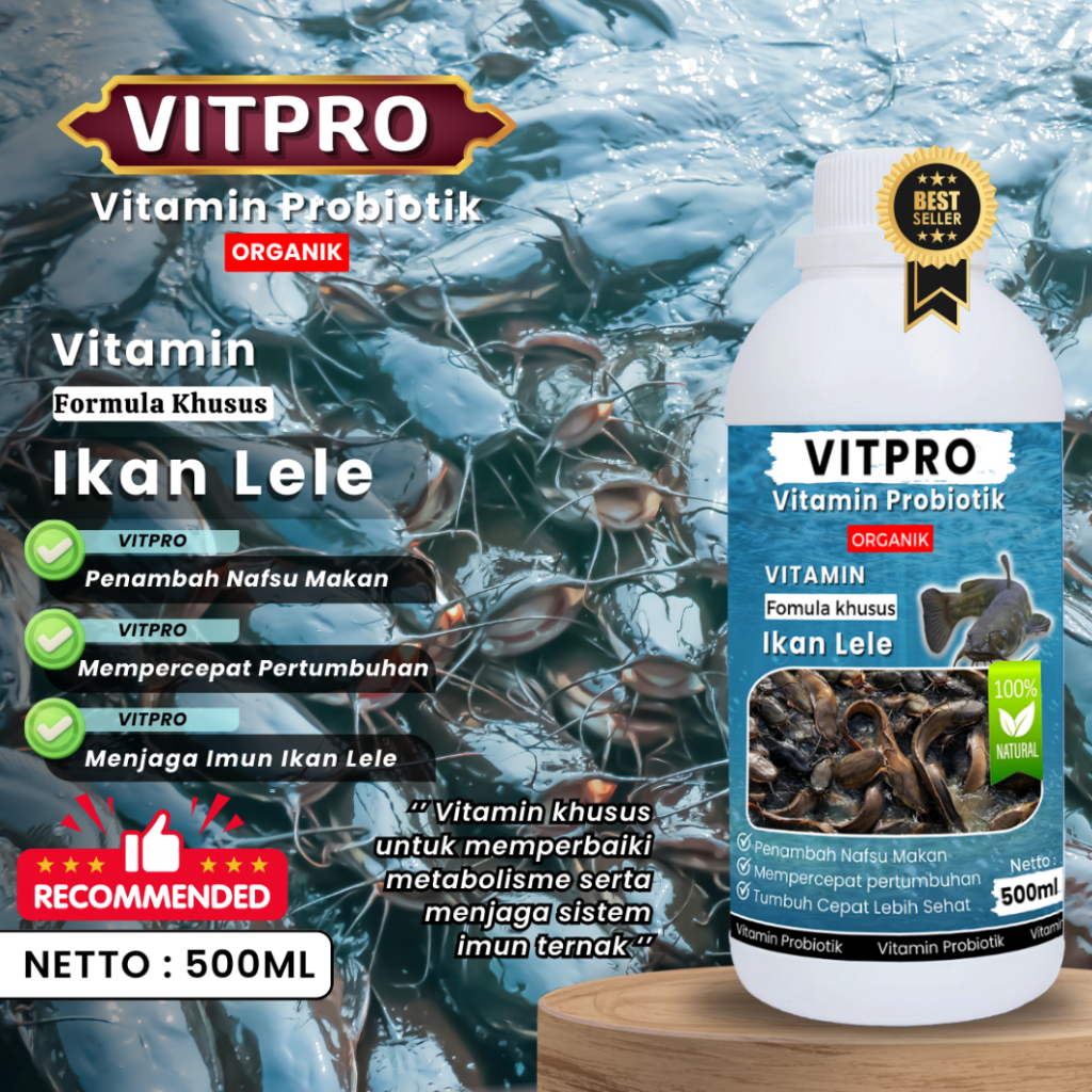 Jual VITPRO IKAN LELE, VITAMIN Ikan Lele Agara Cepat Besar 500 Ml ...