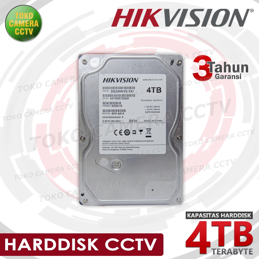 Jual HARDDISK CCTV 4TB HIKVISION HDD INTERNAL CCTV HARDISK 4TERRA ...