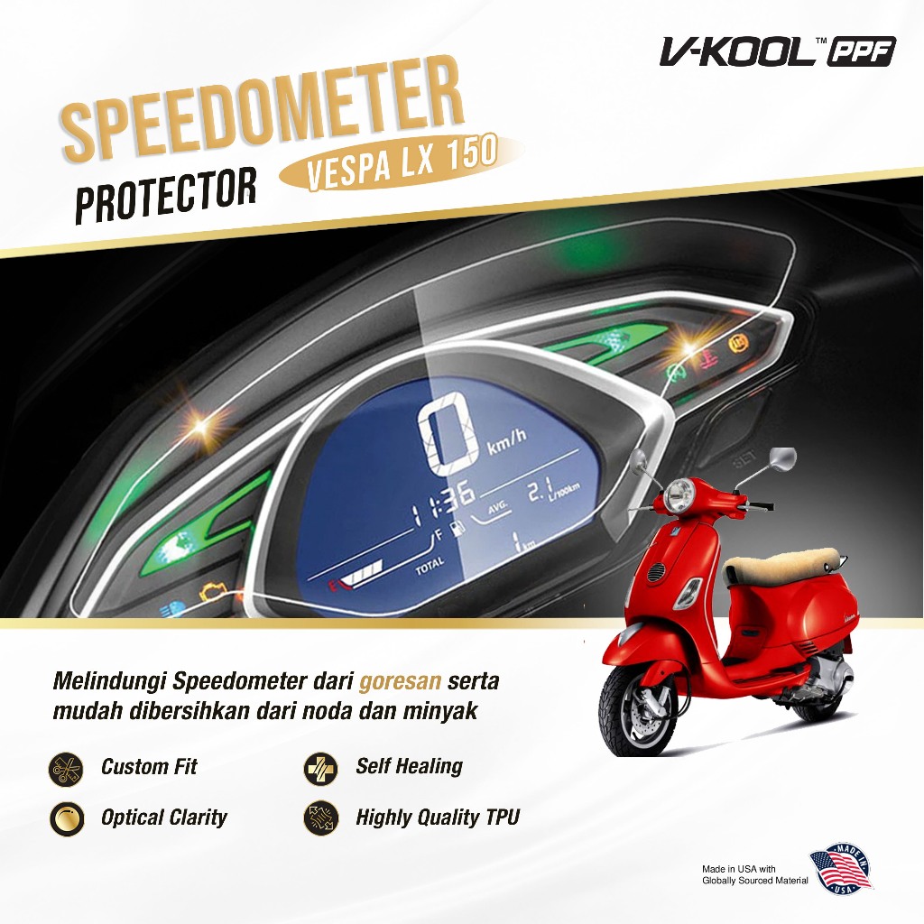 Jual V-KOOL PPF Speedometer Vespa LX | Shopee Indonesia
