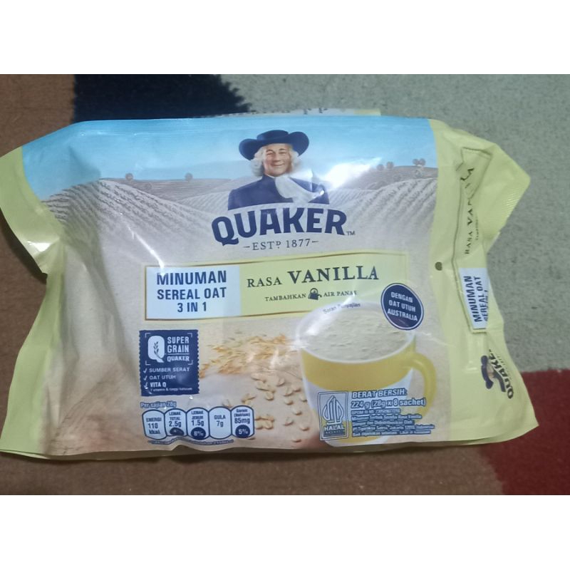 Jual QUAKER OAT MINUMAN SEREAL OAT 3 IN 1 KEMASAN 8X30 GRAM | Shopee ...