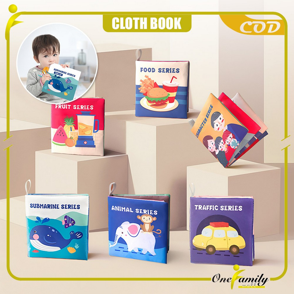 Jual ONE-M349 Soft Book Buku Bantal Bayi Animal Series Berbahasa ...