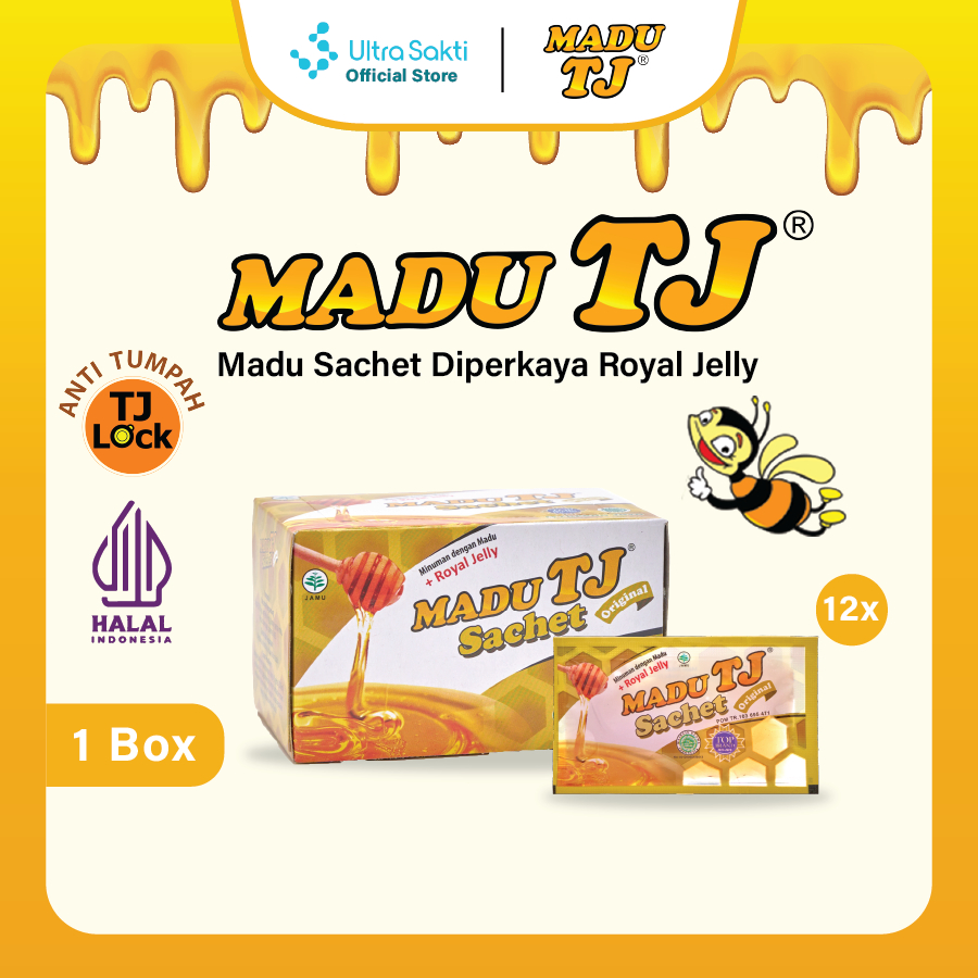 Jual Madu TJ Kemasan Sachet 1 Box (12Pcs) - Rasa Original/Jeruk ...