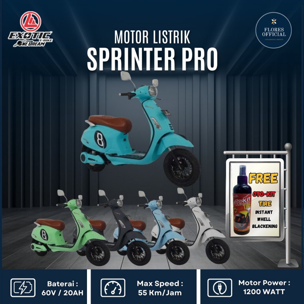 Jual Sepeda Motor Listrik Vespa Listrik Sprinter Pro Pacific Exotic ...
