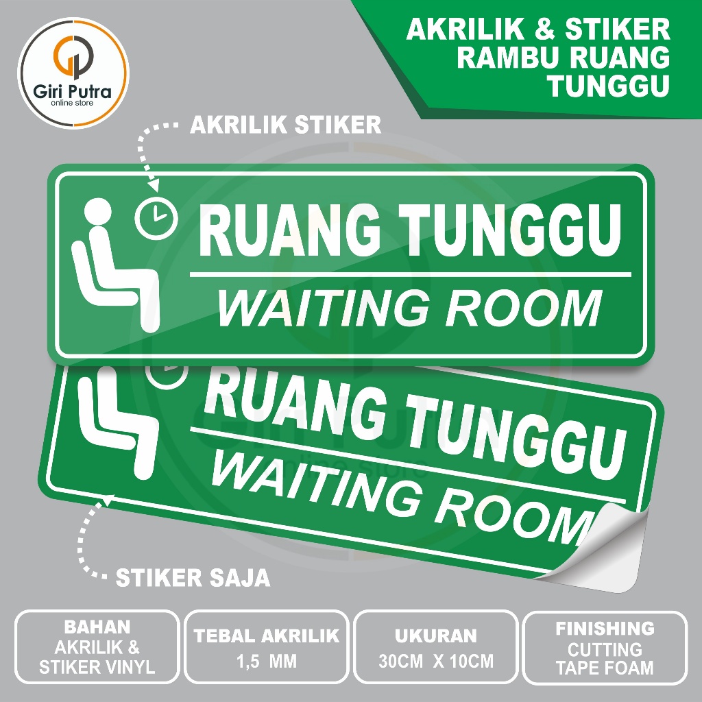 Jual AKRILIK & STIKER RUANG TUNGGU | Shopee Indonesia
