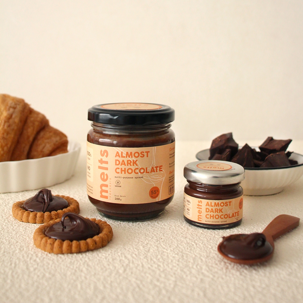 Jual Melts Almost Dark Chocolate Spread 55% | Selai Cokelat Plant Based ...