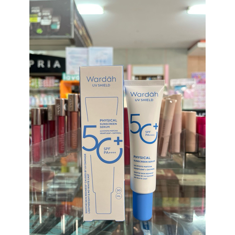 Jual Wardah UV Shield Physical Sunscreen Serum SPF 50 | Sunscreen ...