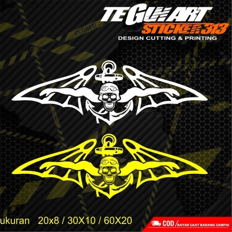 Jual STICKER CUTTING WING SCUBA TNI AL || WING SCUBA DIVER SELAM DASAR ...