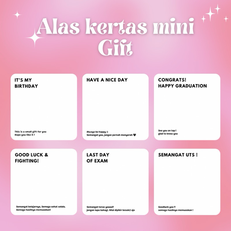 Jual Alas kertas Mini Gift / Alas mini gift / Alas mini gift Custom ...