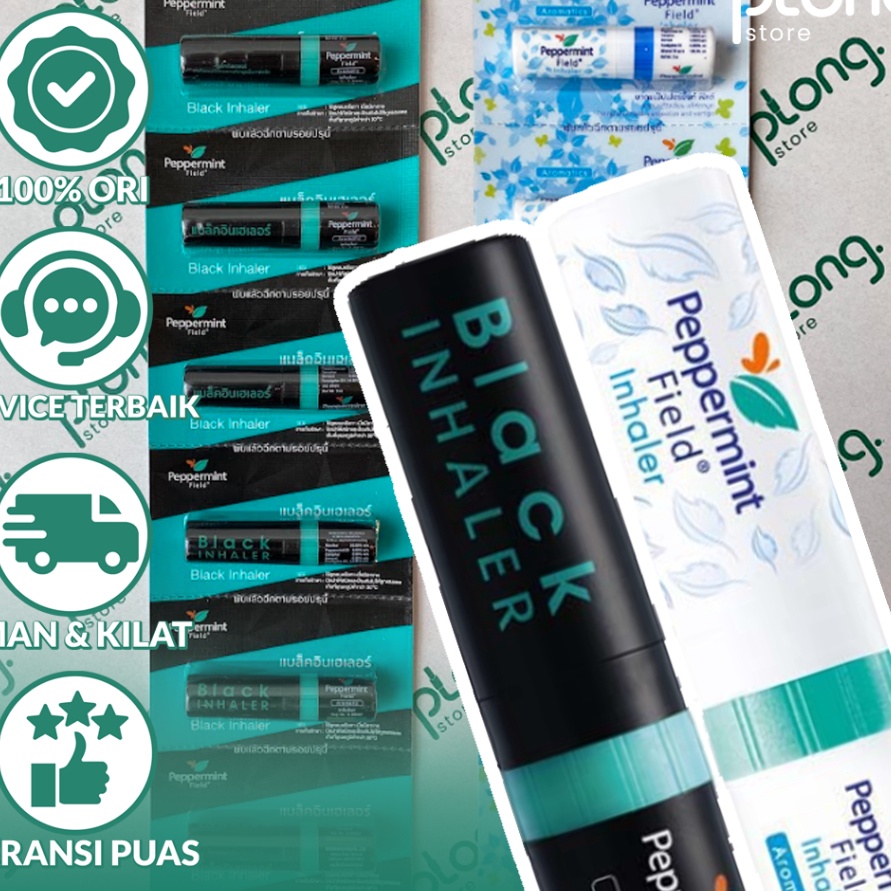 Jual SPESIAL BULAN INI Plong Black Inhaler Peppermint Fields Inhaler ...