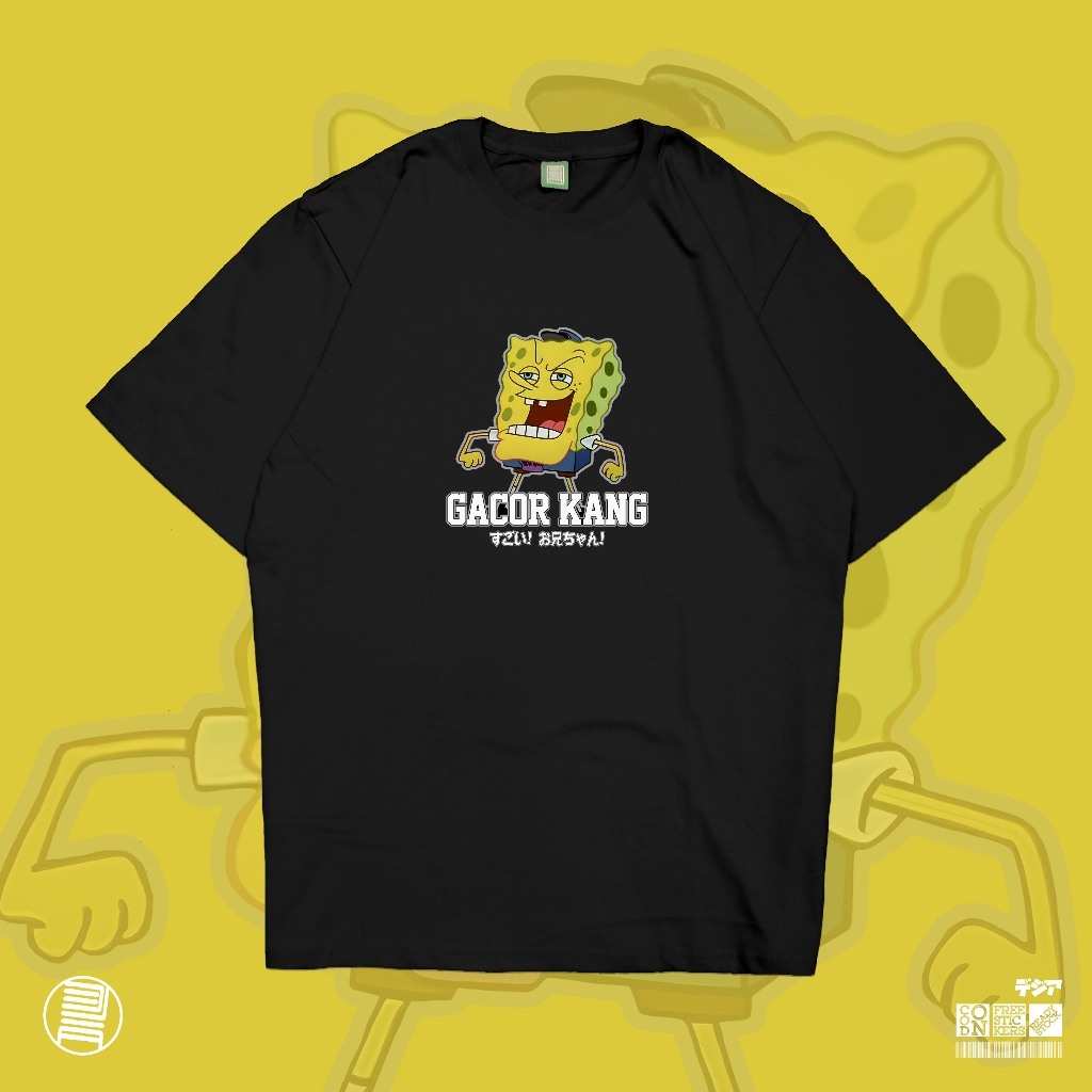Jual T-Shirt Gacor Kang Spongebob Meme Shitpost Kartun Baju Kaos Prian ...