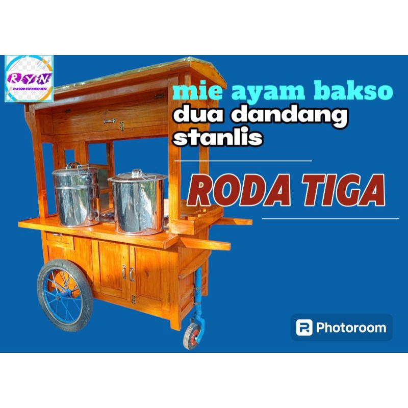 Jual GEROBAK BAKSO RODA TIGA DUA DANDANG | Shopee Indonesia