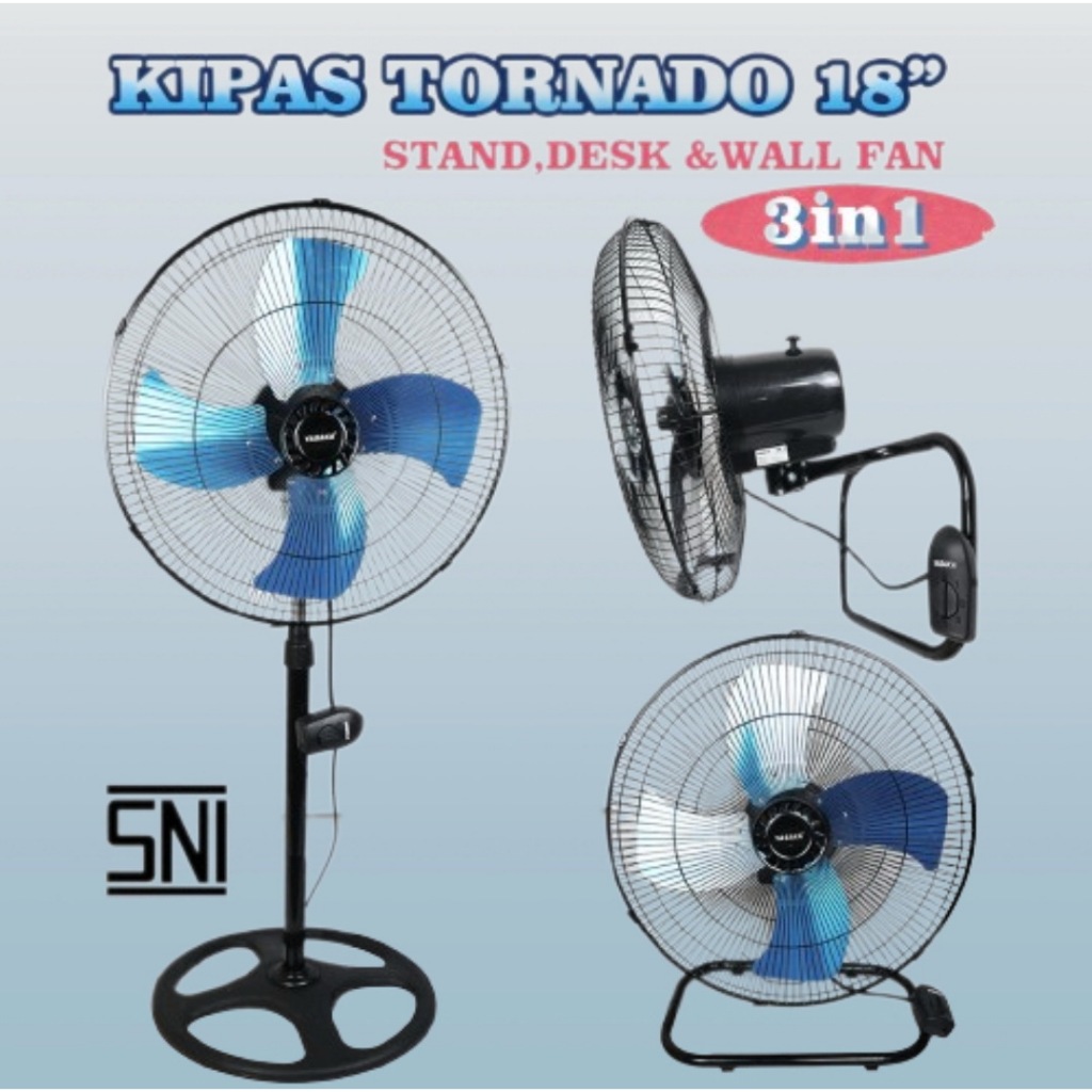Jual Kipas Angin MultiFungsi Tornado 18 Inch Kipas Angin Besi Jumbo 3 ...