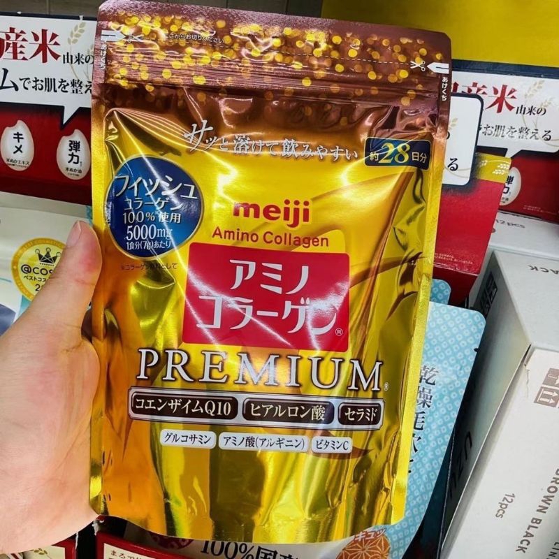 Jual Meiji Gold Amino Collagen Premium Powder Original Jepang 28 days usage - bubuk amino ...