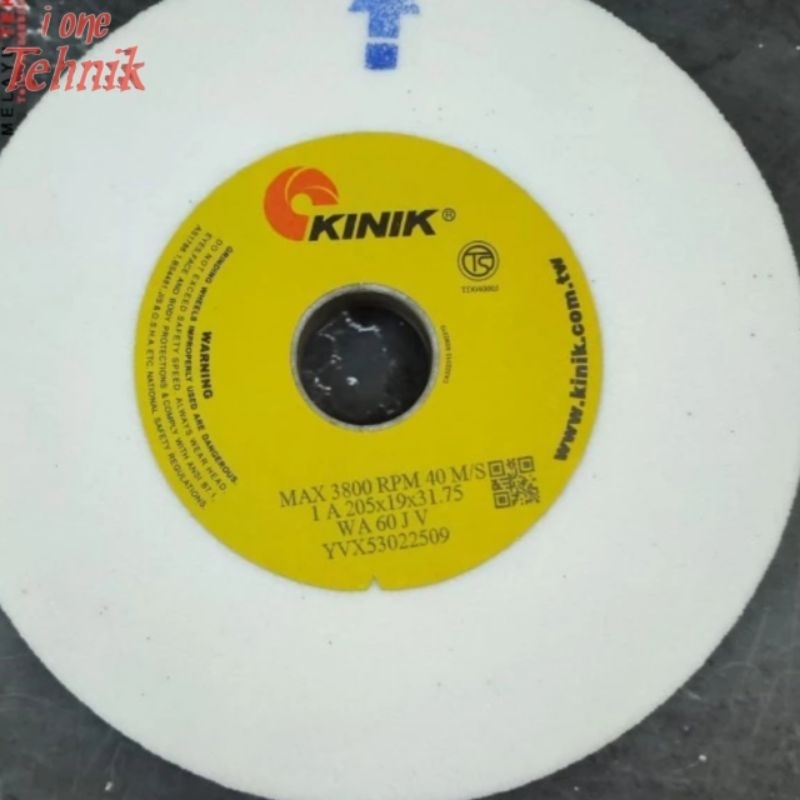 Jual KINIK grinding wheel 1 A 205x19x31.75 WA 60 KV batu gerinda kinik ...