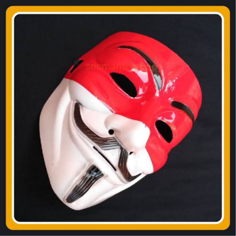 Jual Topeng Merah Putih Vendetta Topeng Hacker Kostum Karnaval | Shopee ...