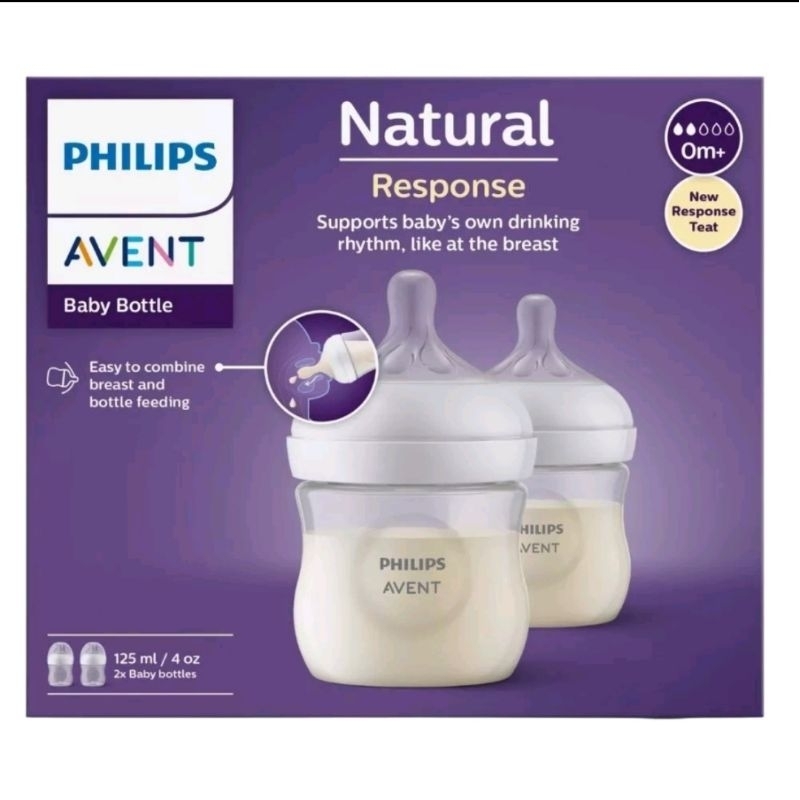 Jual Philips AVENT NATURAL 125ML 260ML BOTOL SUSU NATURAL RESPONSE 3.0 ...