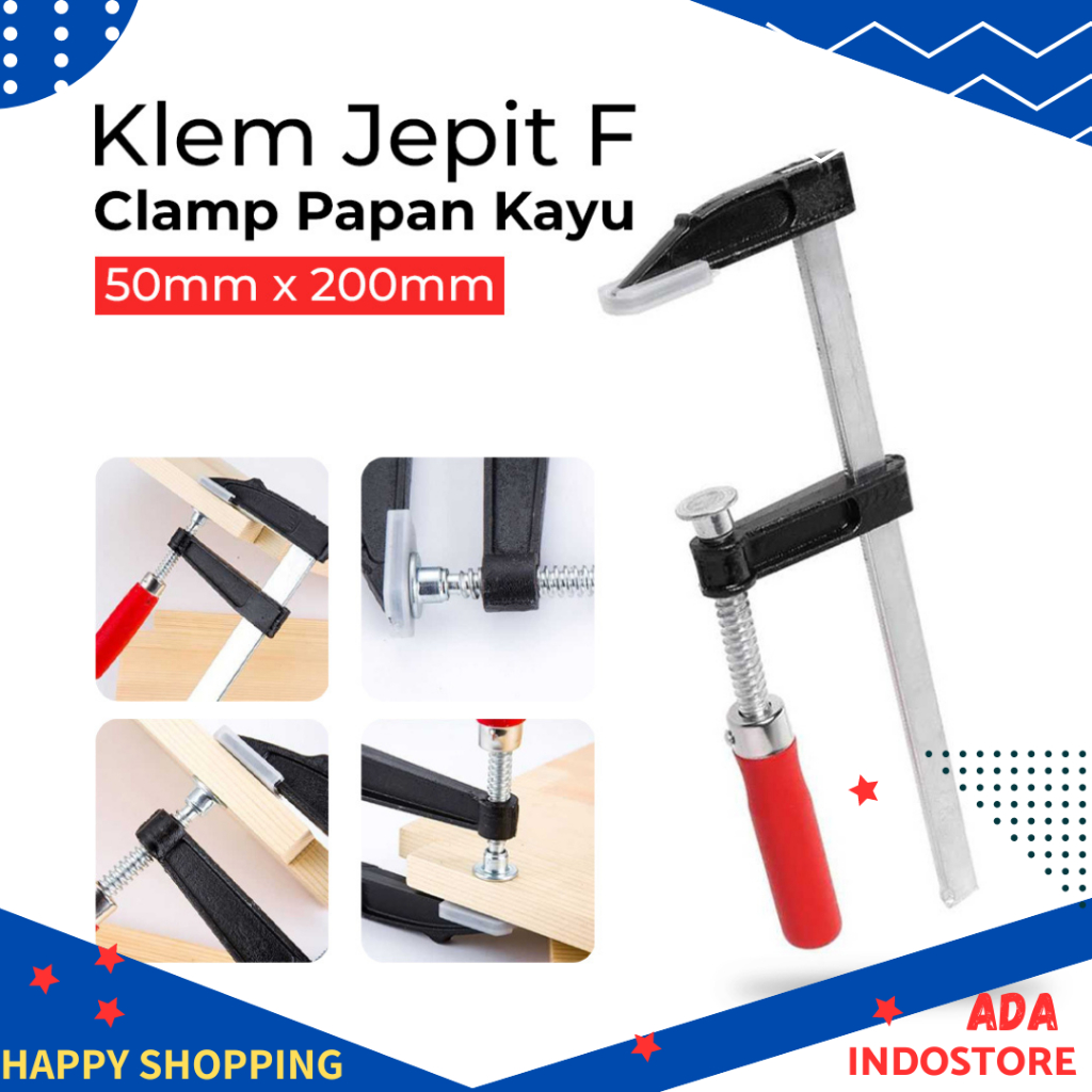 Jual Klem F Clamp Jepit Papan Kayu Heavy Duty Woodworking ukuran ...