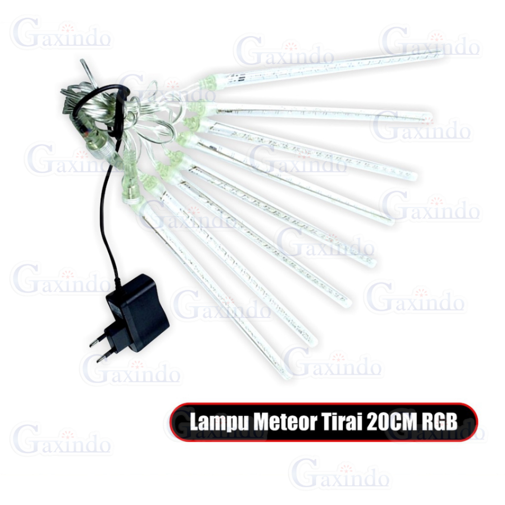Jual LAMPU LED METEOR RGB 8 PCS 30 CM L020 LAMPU HIAS METEOR RGB WARNA ...