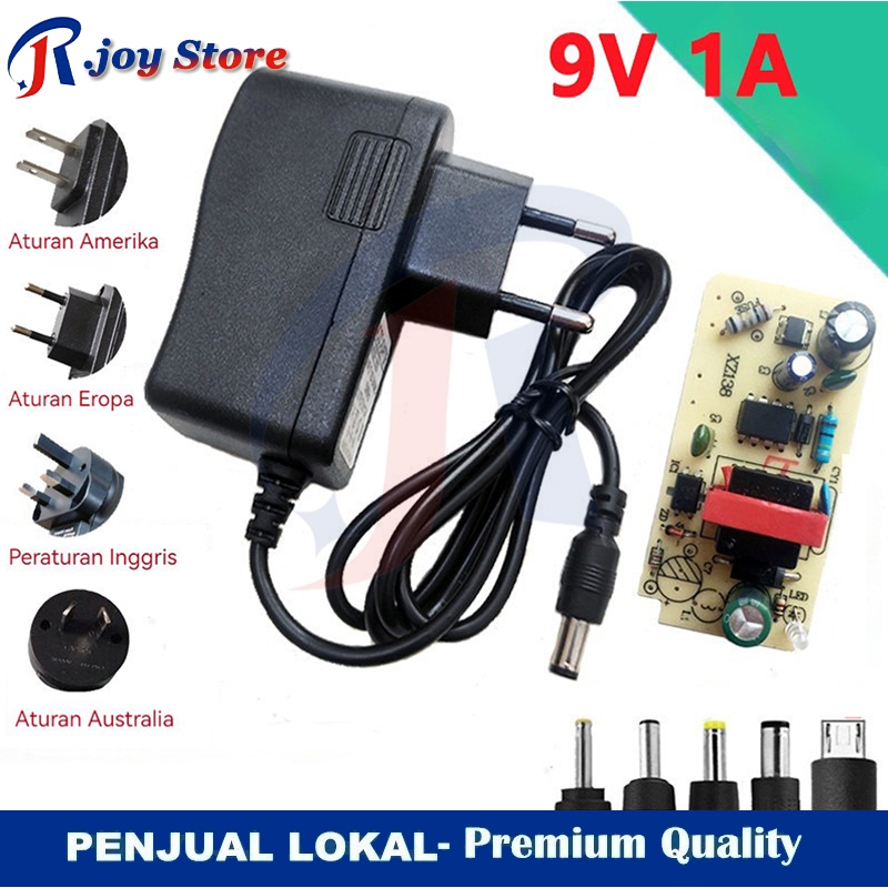 Jual Adaptor Daya Konverter Adaptor Daya 9V 1A untuk Steker Uni Eropa ...