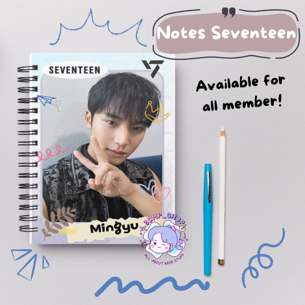 Jual Notes Buku Tulis SEVENTEEN Permember Mingyu Jeonghan Wonwoo The8 ...