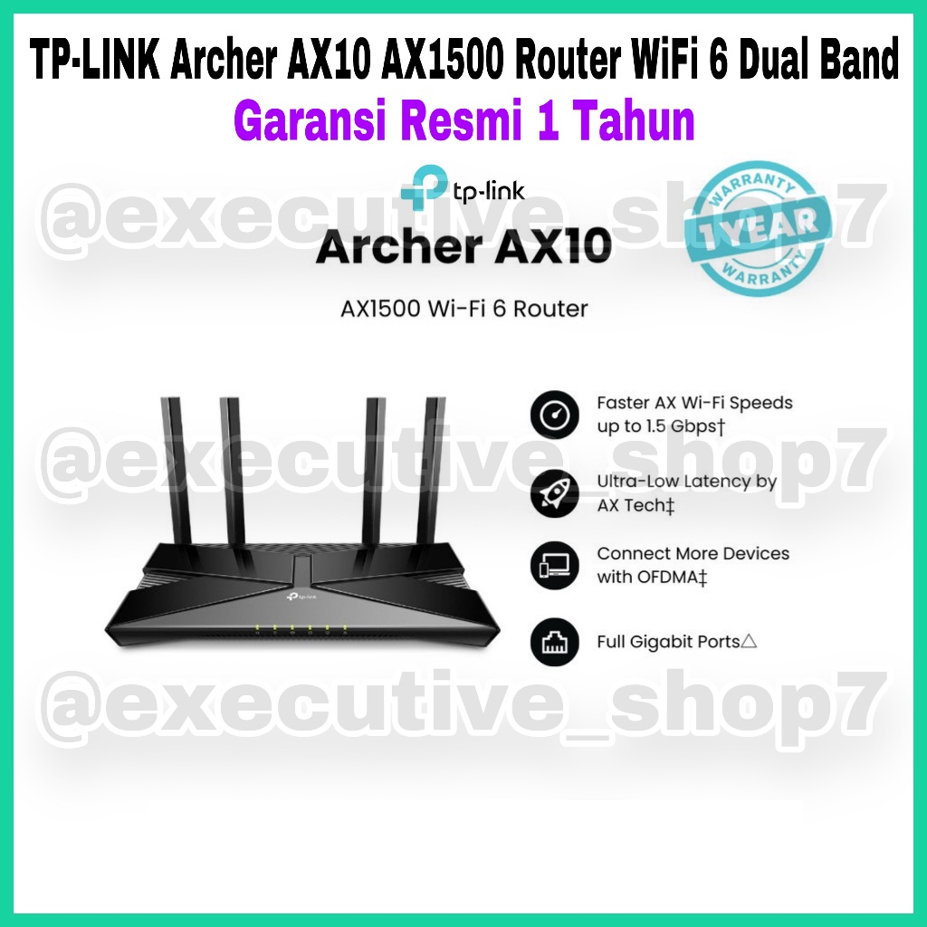 Jual TP-LINK Archer AX10 AX1500 Router WiFi 6 Dual Band - Garansi Resmi ...