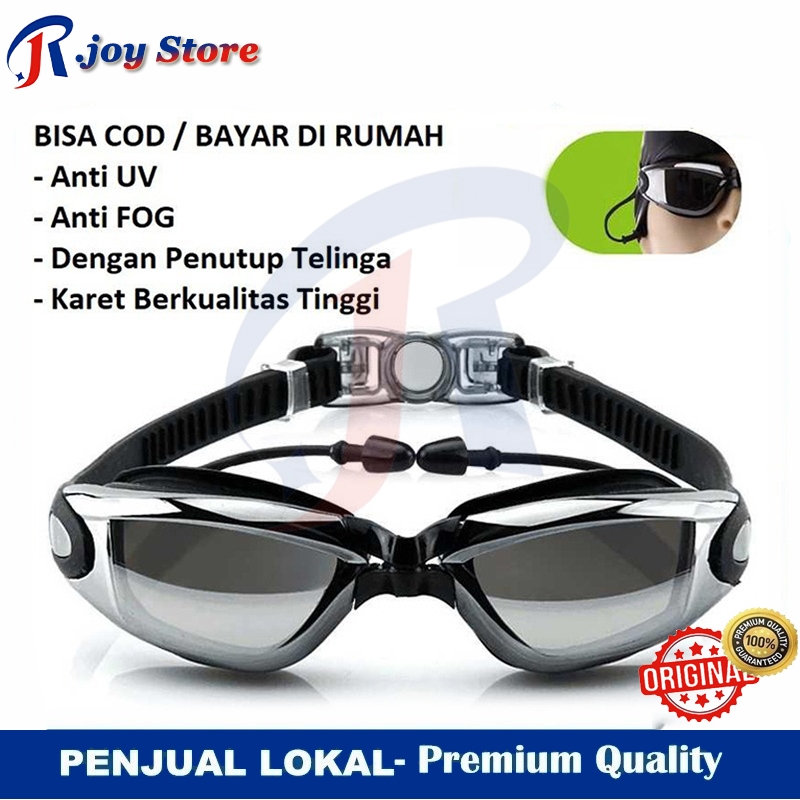 Jual Kacamata Renang dengan Penutup Telinga Peralatan Berenang Set Dengan Penutup Telinga Kaca ...