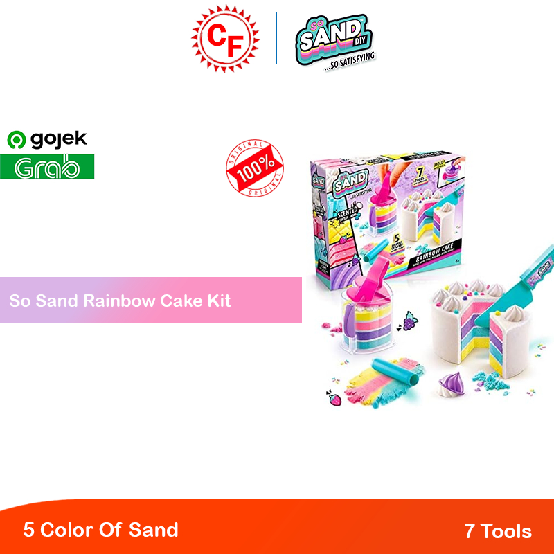 Jual So Sand DIY Rainbow Cake Kit Playset Original | Shopee Indonesia