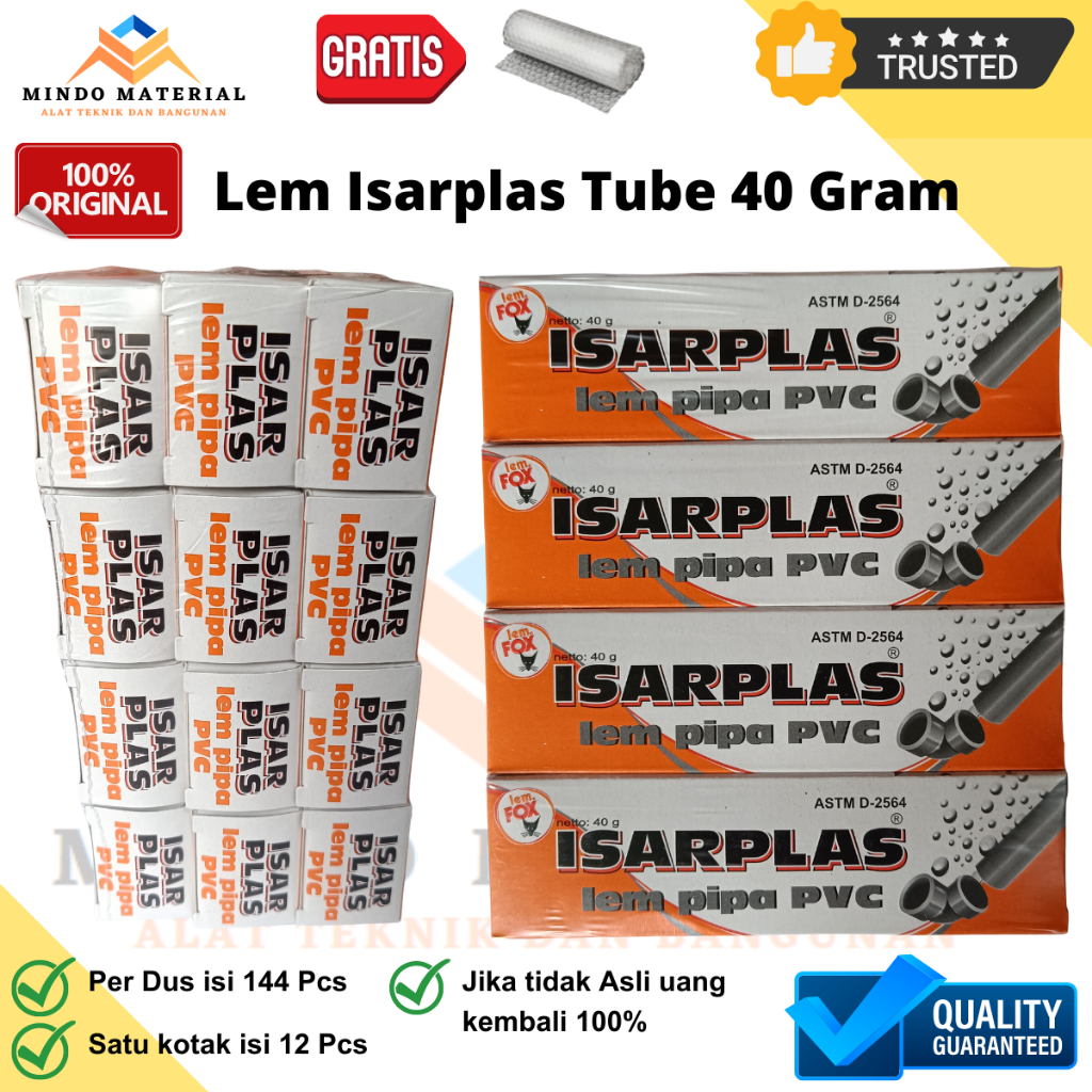 Jual Isarplas Tube 40 Gram Lem Pipa PVC Odol | Shopee Indonesia
