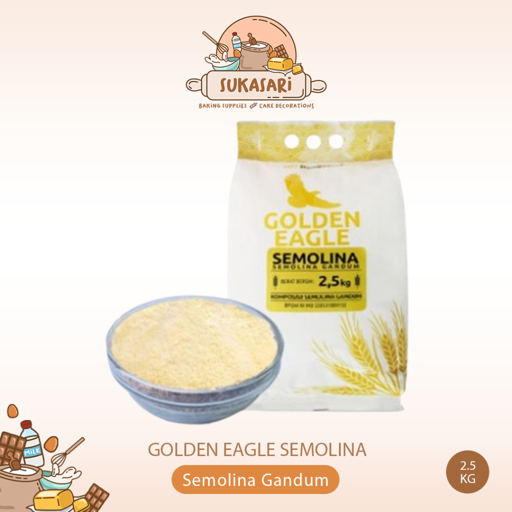 Jual Tepung Semolina Golden Eagle 2.5Kg – Semolina Flour 2.5kg | Shopee ...