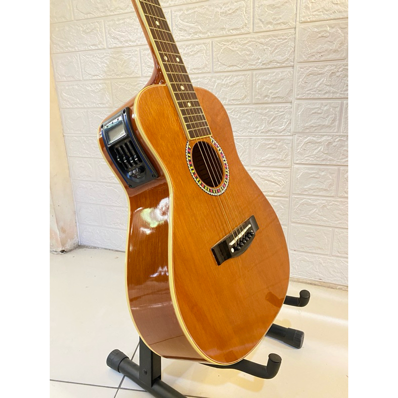 Jual GITAR AKUSTIK 3/4 elektrik Lc Custum premium | Shopee Indonesia