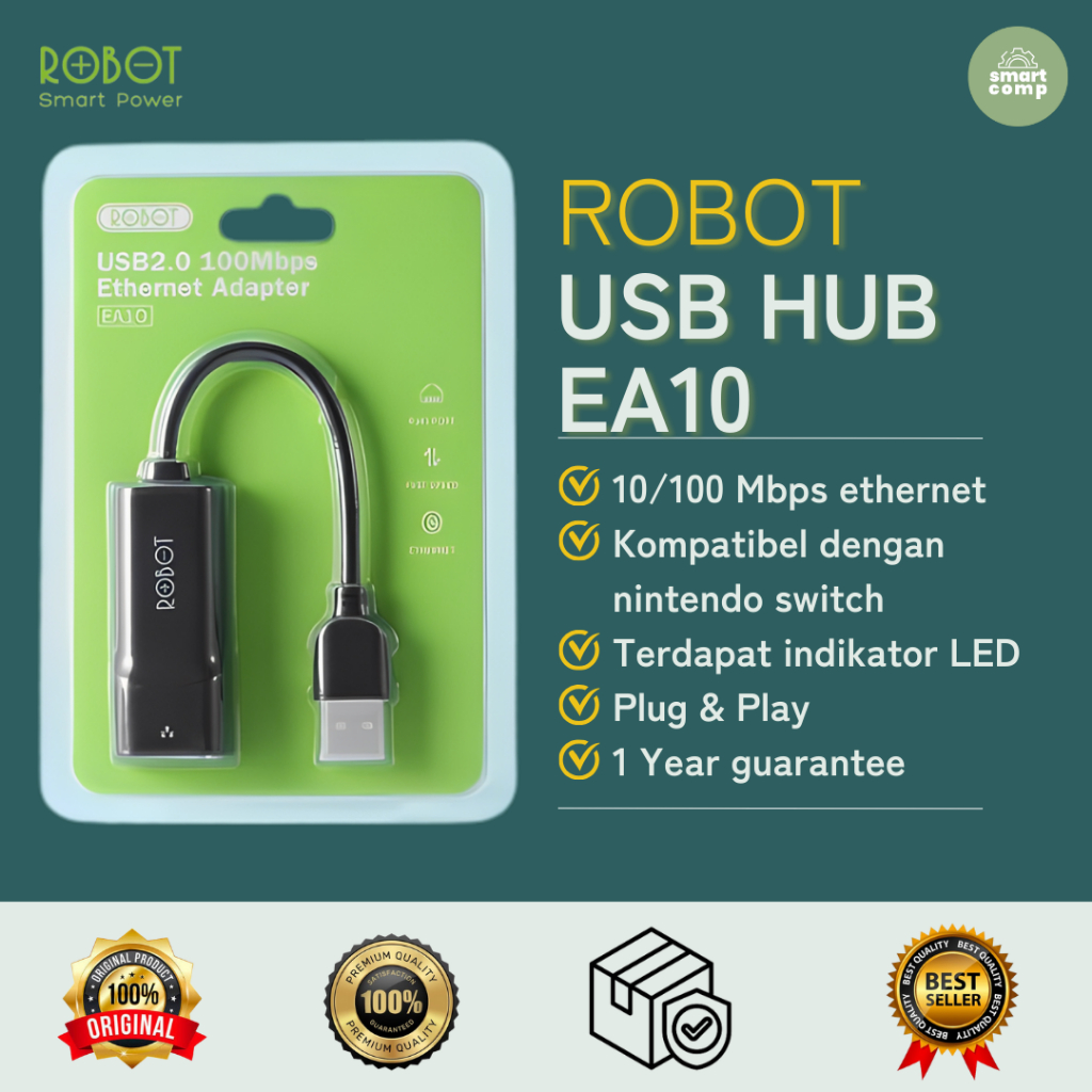 Jual Robot USB To LAN EA10 / EA10c USB Ethernet Adapter USB 2.0 to 10/ ...