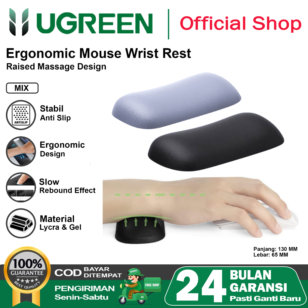 Jual UGREEN Exclusive Ergonomic Mouse Wrist Rest Pad Bantal Tangan ...