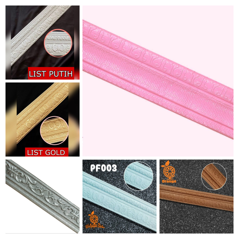 Jual Wall Border List Foam 3D Lis Pinggiran Wallpaper Dinding Foam Wall ...