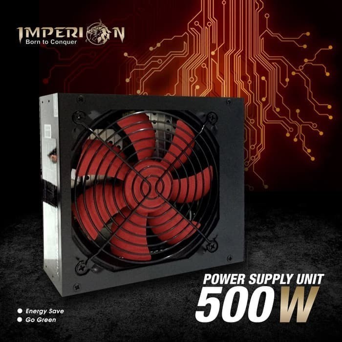 Jual GAMING POWER SUPPLY UNIT IMPERION 500WATT PS-S500 STANDAR ATX PSU ...