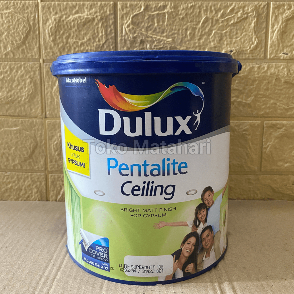 Jual Cat Plafon Gypsum Dulux Pentalite Ceiling 5 kg | Shopee Indonesia