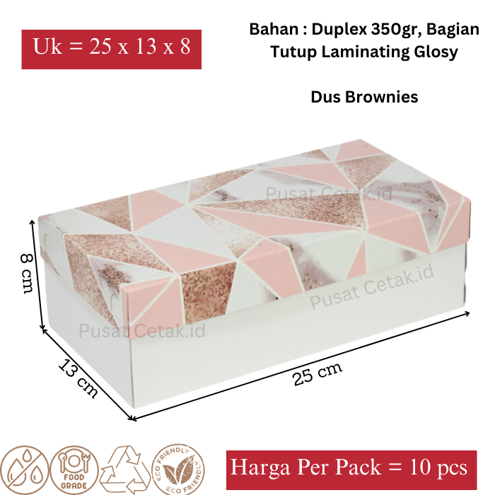 Jual Kotak Donat, Box Packaging Kue Full Color, Dus Serbaguna 25 x 13 x ...